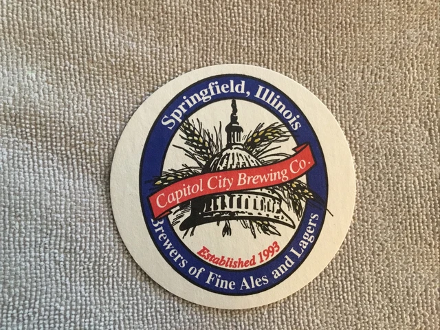 CAPITOL CITY BREWING Co Beer Coaster, Springfield, Illinois EUR 2,20 ...