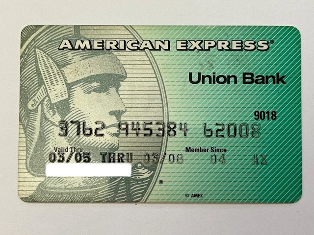 UNION BANK AMERICAN Express Credit Card Pakistan Expired in 2008 AMEX ...