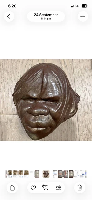 ANTIQUE:CERAMIC ABORIGINAL WOMAN Face Mask: Rare: $135 : Free Postage ...