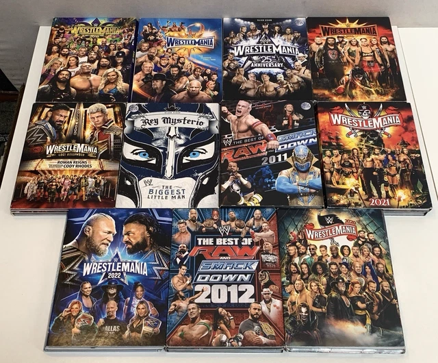 WWE WRESTLING DVD Box Set Bundle X11 WrestleMania Raw and SmackDown PAL ...