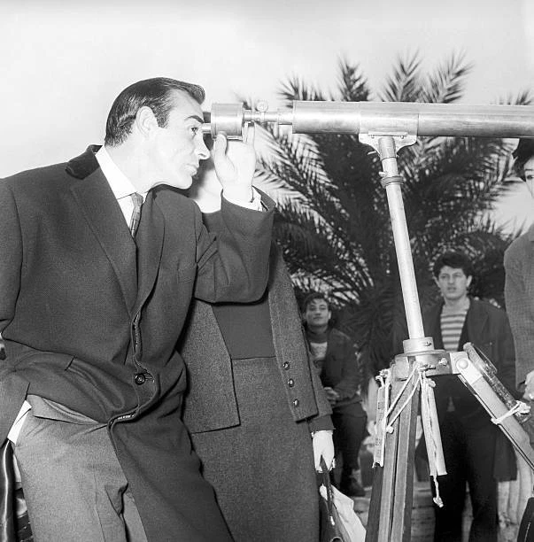 SCOTTISH ACTOR SEAN Connery visiting Rome and watching the panoram- Old ...