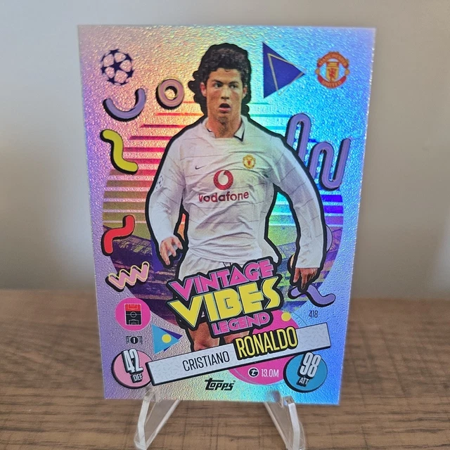 TOPPS MATCH ATTAX 2024/25 Cristiano Ronaldo Vintage Vibes Legend Card ...