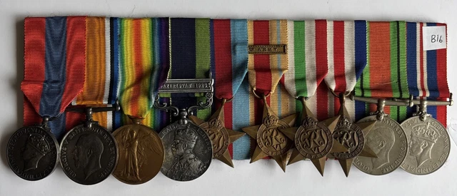 WW1/WW2 AND INTERWAR Medal Group of 10 Medals. Court Mounted. Felt ...