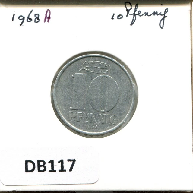 10 PFENNIG 1968 A DDR EAST GERMANY Coin #DB117C $2.49 - PicClick CA