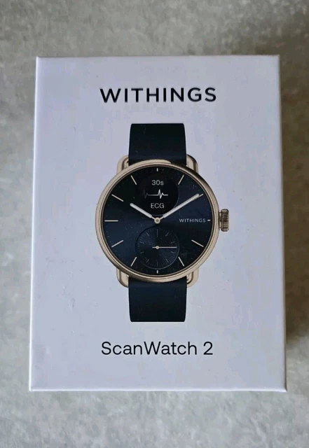 WITHINGS SCANWATCH 2 -38 mm Blue & Rose Gold RRP £319.95 £180.00 ...