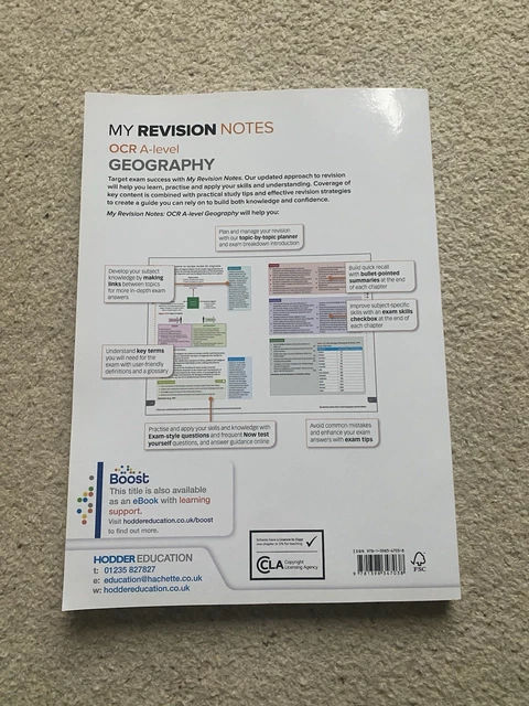 MY REVISION NOTES OCR A Level Geography Revision Guide £4.91 - PicClick UK