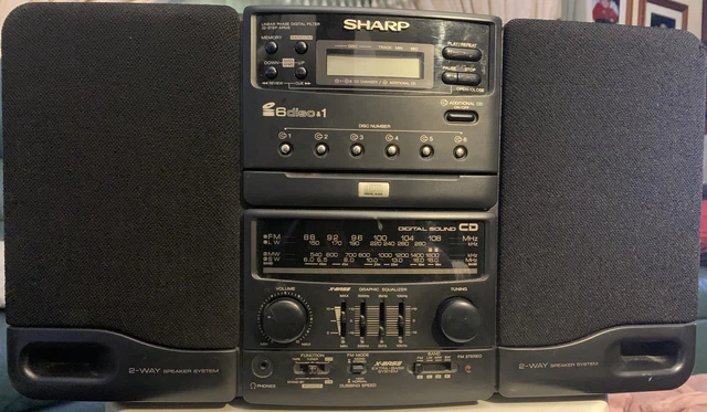 VINTAGE SHARP RADIO Cassette Recorder 6 Cd Player EUR 242,50 - PicClick IT