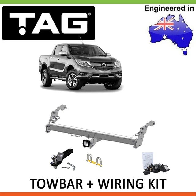 TAG HEAVY DUTY Towbar & Wiring Kit To Suit MAZDA BT-50 UP 3.2L UTE AUTO ...