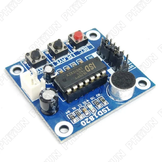 1X CHIP ISD1820 Sound Voice Recording and Playback Module For 8Ω 0.5W ...