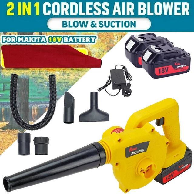 MULTIPURPOSE CORDLESS LEAF Blower Vacuum Cleaner Lightweight with 2x ...