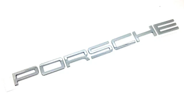 NEW GENUINE PORSCHE Script Logo Rear Badge In Chrome £72.95 - PicClick UK