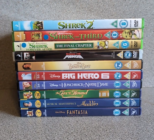 10 CHILDREN'S DVD Bundle Family Kids Job Lot Disney classics DreamWorks, shrek £8.99 - PicClick UK