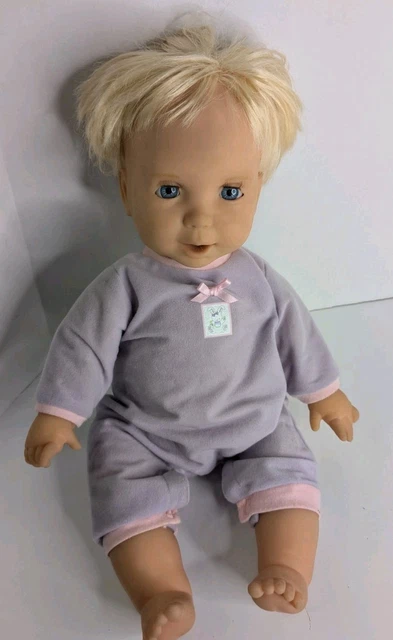 VINTAGE MATTEL MIRACLE Moves Baby Doll Interactive Soft Skin Purple ...