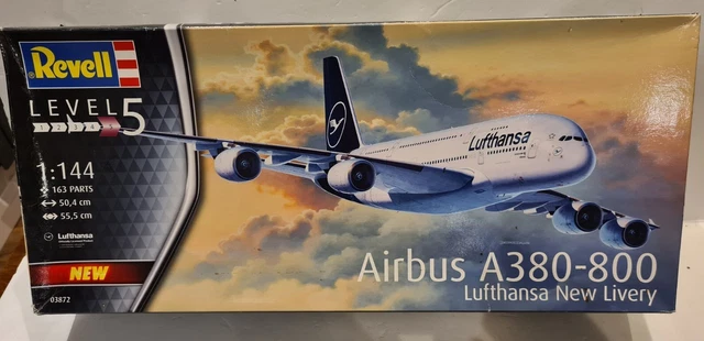 REVELL 03872 1:144 Airbus A380-800 Lufthansa New Livery Sealed Model ...