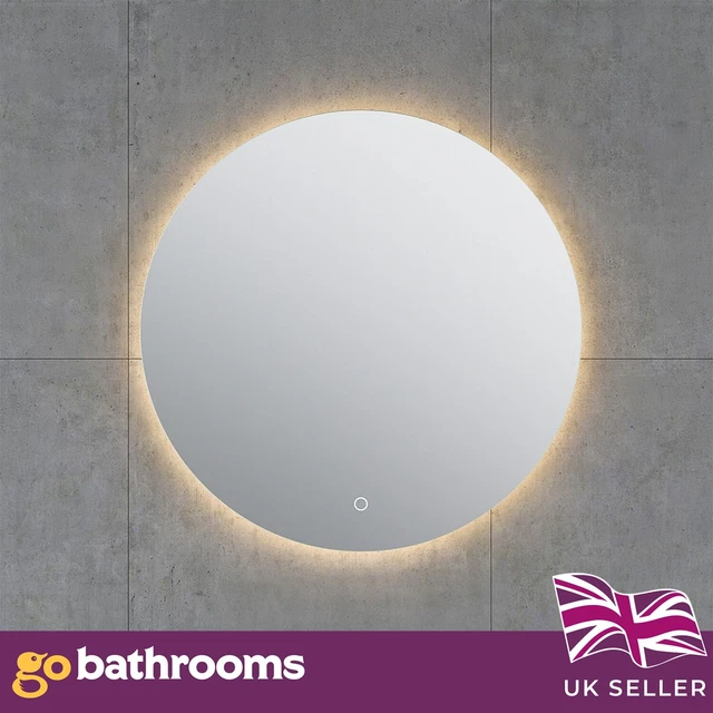 LED BACKLIT ROUND Bathroom Wall Mirror With Dual Light Mode & Demister ...