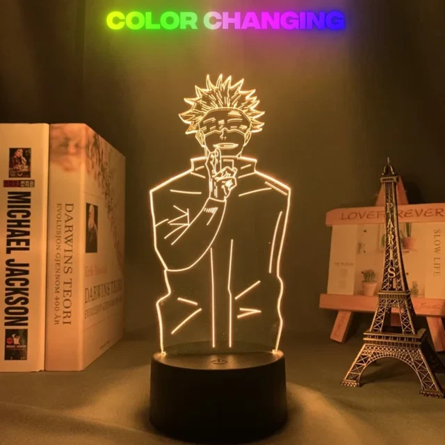 ANIME JUJUTSU KAISEN Gojo 3D LED Lava Lamps RGB Night Lights Bedroom ...