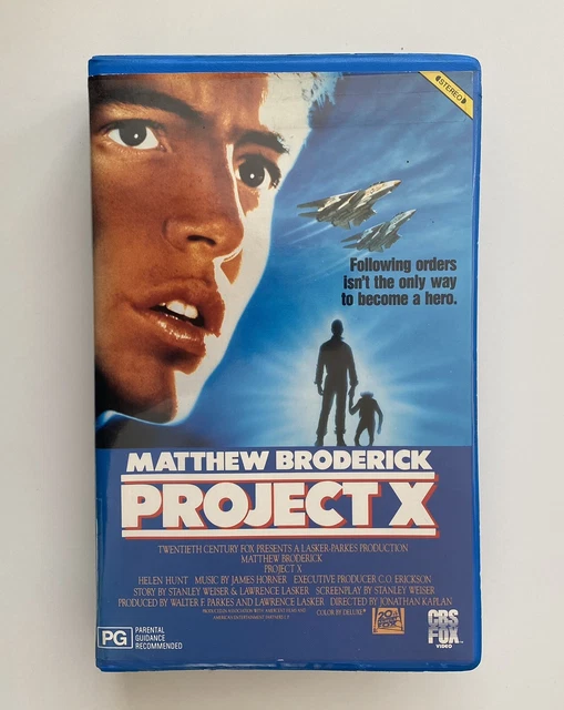 PROJECT X [VHS] CBS Fox Video Big Box Ex-Rental Clamshell Tape ...