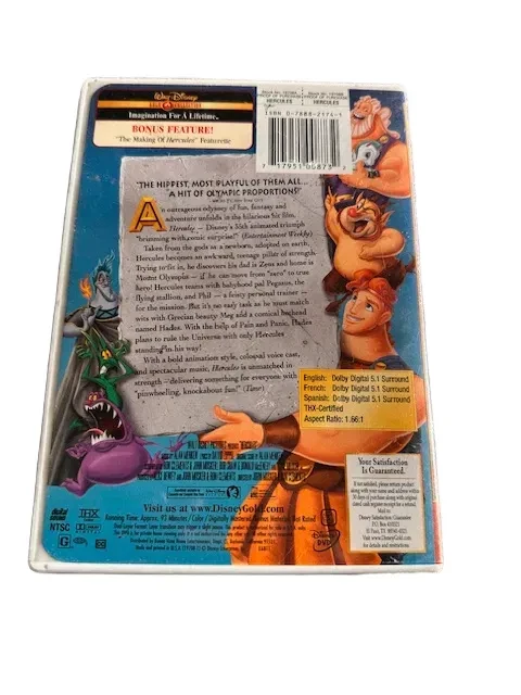 HERCULES (DVD, 1997, Gold Collection Edition, Disney) $5.83 - PicClick CA