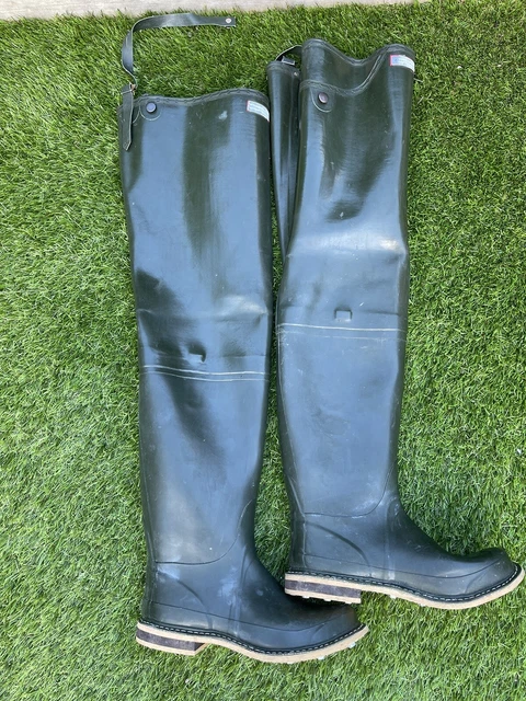 HUNTER KEEN FISHER Fishing Waders Studded Size 8 Made In Scotland ...