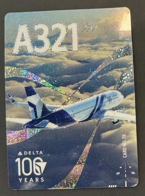 LIMITED EDITION 2025 Delta Airlines Aircraft Trading Card A321 NEO ...