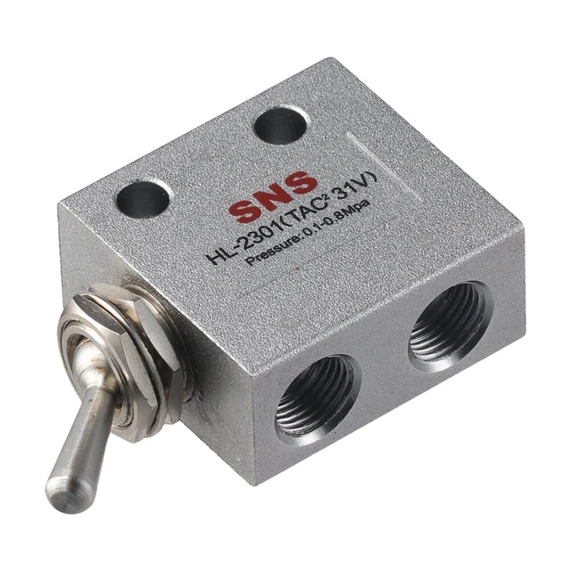 2 POSITION KNOB Switch Valve 3 Port HL-2301 Knob Valve Pneumatic ...
