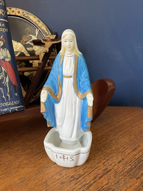 VINTAGE MARY CERAMIC Holy Water Wall Font Religious Revival EUR 13,98 ...