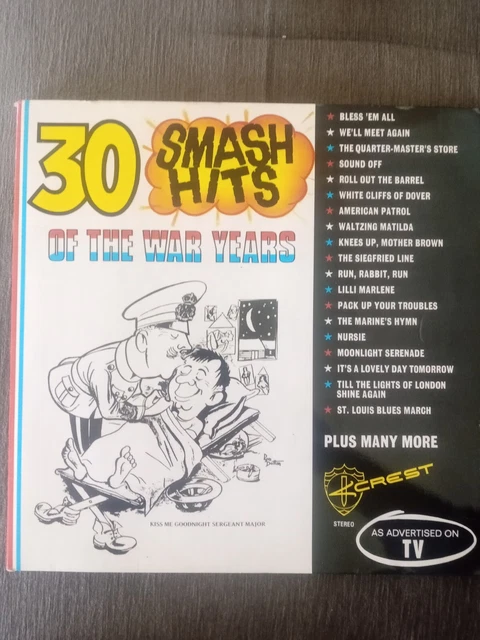 R.A.A.F CONCERT BAND 30 Smash Hits Of The War Years Uk 1974 Crest 12 ...