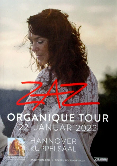 ZAZ - 2022 - Plakat - In Concert - Organique Tour - Poster - Hannover ...