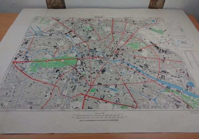 WW2 (1945) BRITISH INTELLIGENCE map of "CENTRAL BERLIN" (REICHSTAG etc) EUR 178,34 - PicClick DE