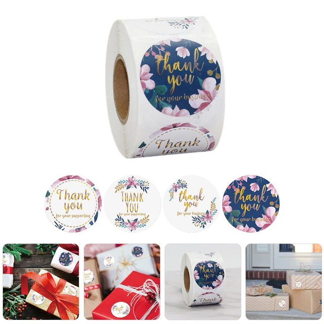 1 ROLL OF Thank You Labels Gift Wrap Sticker Thank You Sealing Sticker ...