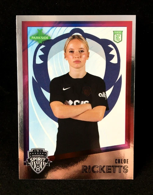 CHLOE RICKETTS 2023 Parkside NWSL Vol 1 FOIL SP RC #33 KC Spirit Rookie ...