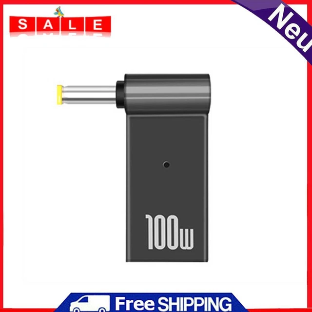 PD PC POWER Charger Adapter USB Type-C Female to DC Male Plug (5.5x1 ...