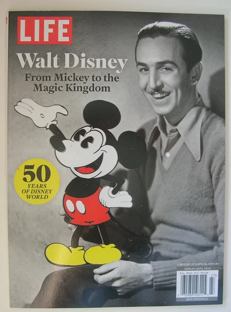 LIFE MAGAZINE WALT Disney "From Mickey to the Magic Kingdom" 50 Years ...