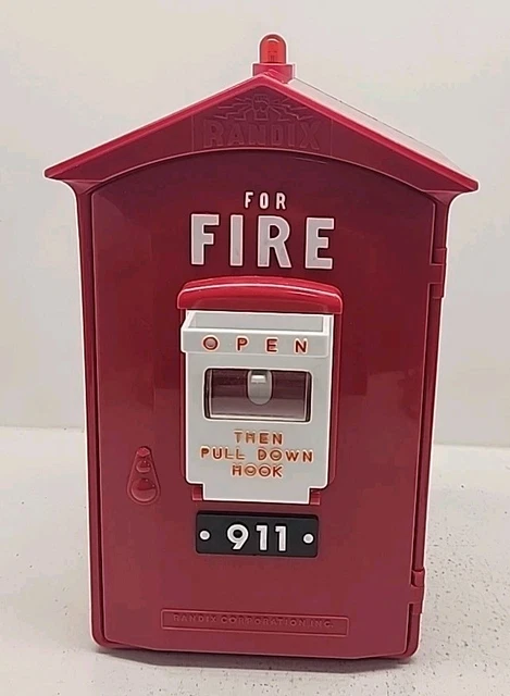 VINTAGE RANDIX FIRE House Box Telephone Wall Mount Push Button TESTED ...