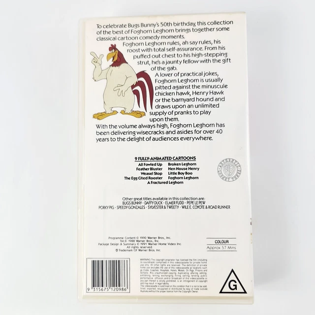 FOGHORN LEGHORN VHS - WB Warner Brothers Classic Looney Tunes Cartoons ... FOGHORN LEGHORN VHS - WB Warner Brothers Classic Looney Tunes Cartoons ...