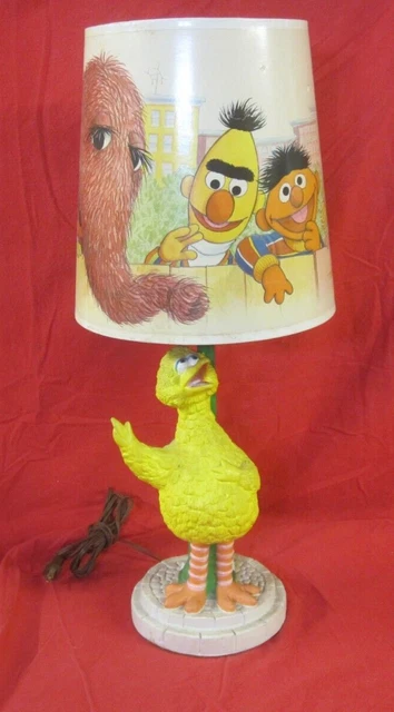 VINTAGE 1979 SESAME Street Big Bird Lamp w Ernie Bert Count Muppets ...