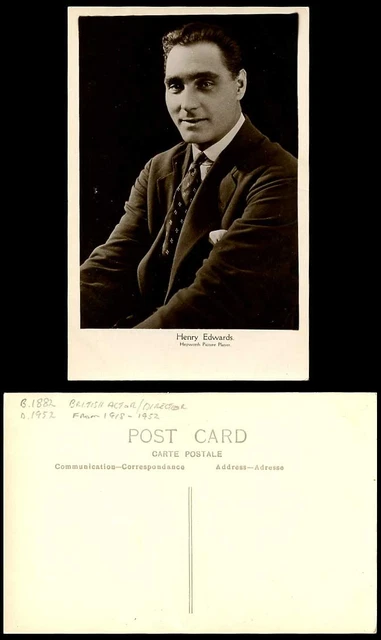 ENGLISH ACTOR HENRY Edwards, Film Director, Hepworth Picture Player Old ...