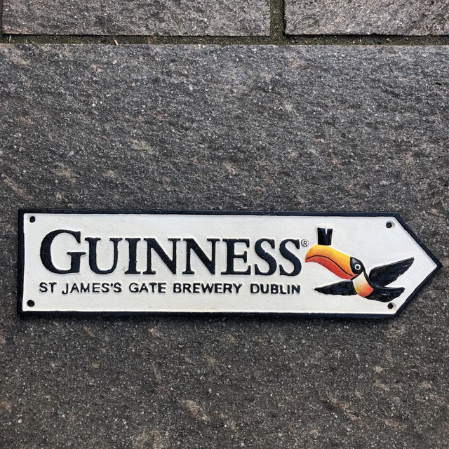 GUINNESS ST JAMES’S Gate Cast Iron Sign £25.00 - PicClick UK
