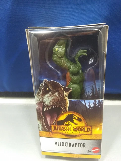 JURASSIC WORLD DOMINION Velociraptor 6 inch Dinosaur Figure Mattel Ages ...
