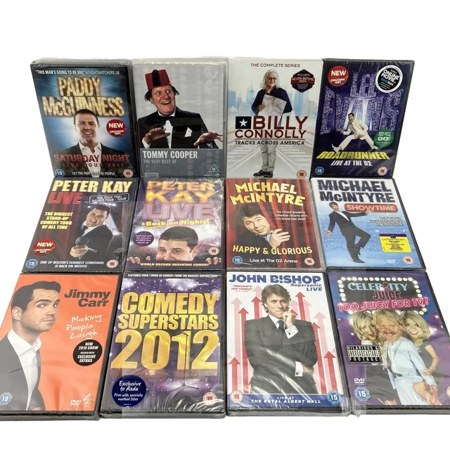 COMEDY DVD COLLECTION Multipack 12 Pack Comedian TV Shows Job Lot £24. ...