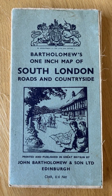 BARTHOLOMEWS ONE INCH Map Of South London - Roads And Countryside £1.75 ...