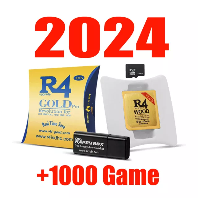R4 GOLD PRO SDHC for DS/3DS/2DS Revolution Cartridge Console With +32g ...