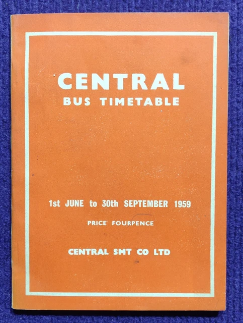 CENTRAL SCOTTISH MOTOR Traction British Railways Bus Coach Timetable ...