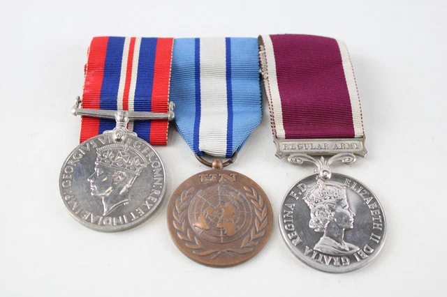 WW2 - ER.II Mounted Medal Group. Army L.S.G.C Medal Named. 22825199 S ...