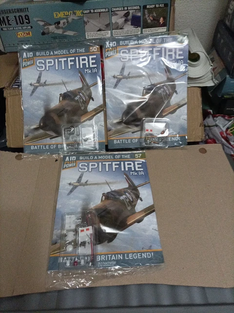 HACHETTE BUILD A MODEL OF THE SPITFIRE MK IA X3 #s49-50-57. UK Only (77 ...