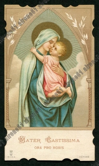 SANTA LEGA EUCARISTICA 9144 Mater Castissima Santino Holy Card Image ...