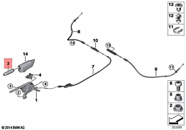 GENUINE MINI COOPER JCW One F55 F56 F57 D S SD Handbrake Handle ...