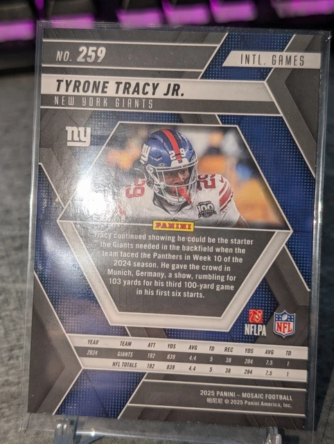 TYRONE TRACY JR. 2025 Panini Mosaic German Games New York Giants £0.87 ...