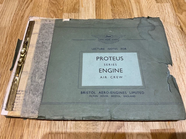 ORIGINAL BRISTOL PROTEUS Engine Air Crew Lecture Notes - Britannia ...