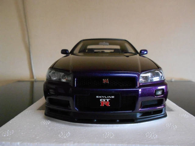 1/18 AUTOART SKYLINE GT-R (R34) V-spec II BBS LM version roue Midnight Purple I EUR 883,57 ...